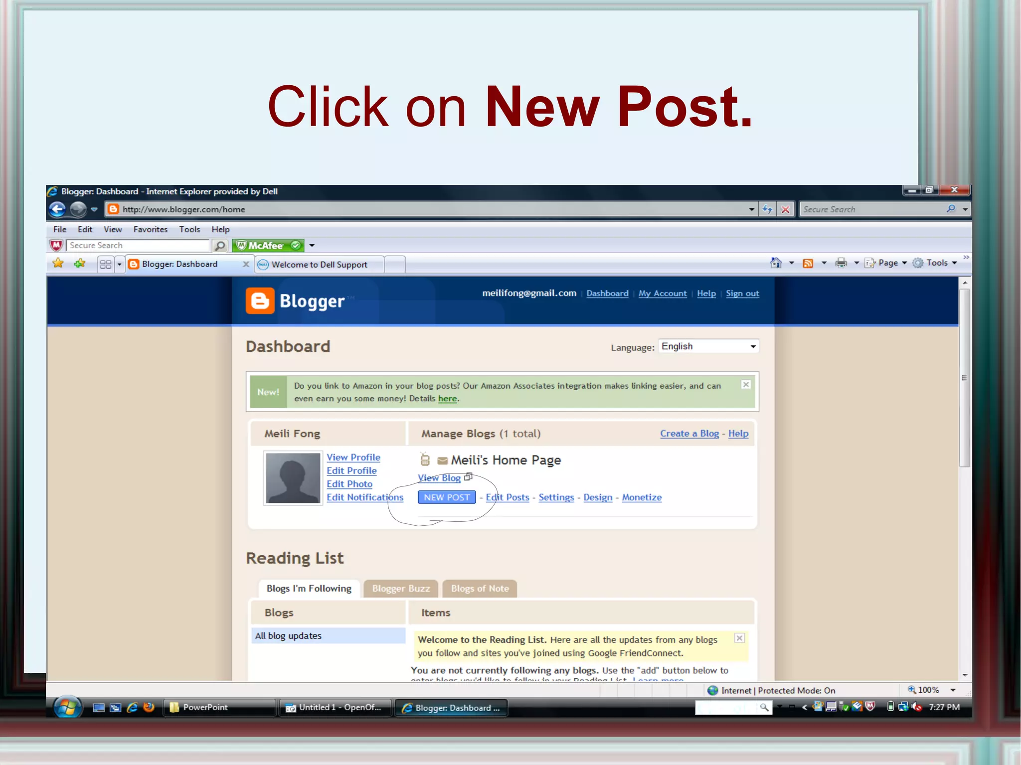 How to Post to Your Blog | ODP