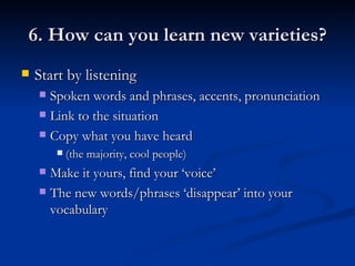 varieties | PPT