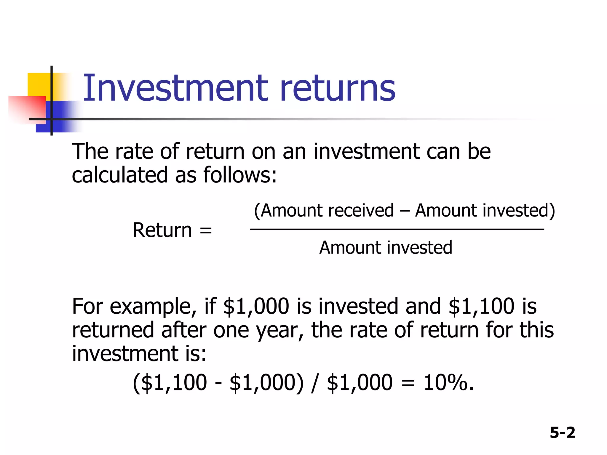 Financial Management: Risk and Rates of Return | PPTX
