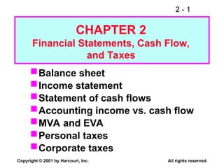 Financial Statements, Cash Flow, and Taxes | PPT
