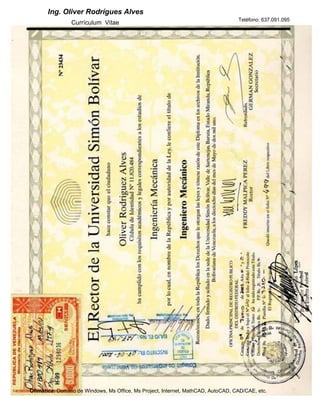 Curriculum vitae -_oliver_rodrigues_-_ingeniero_mecanico_-_24_oct2020 | PDF