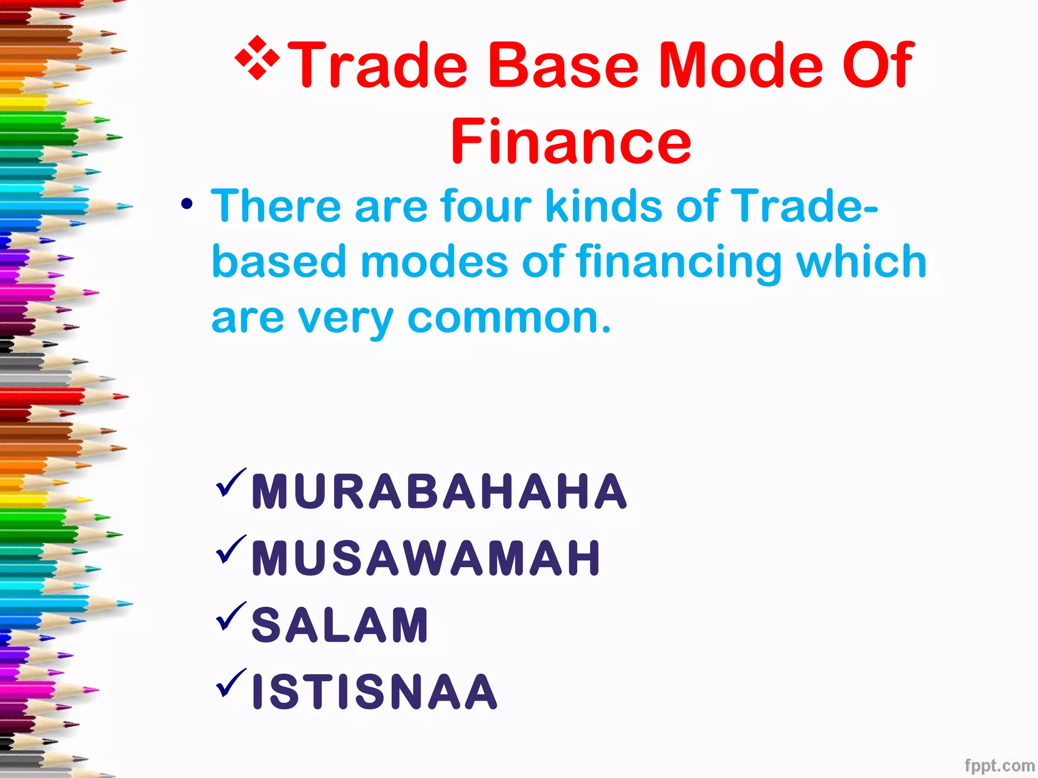 islamic modes of finance | PPT