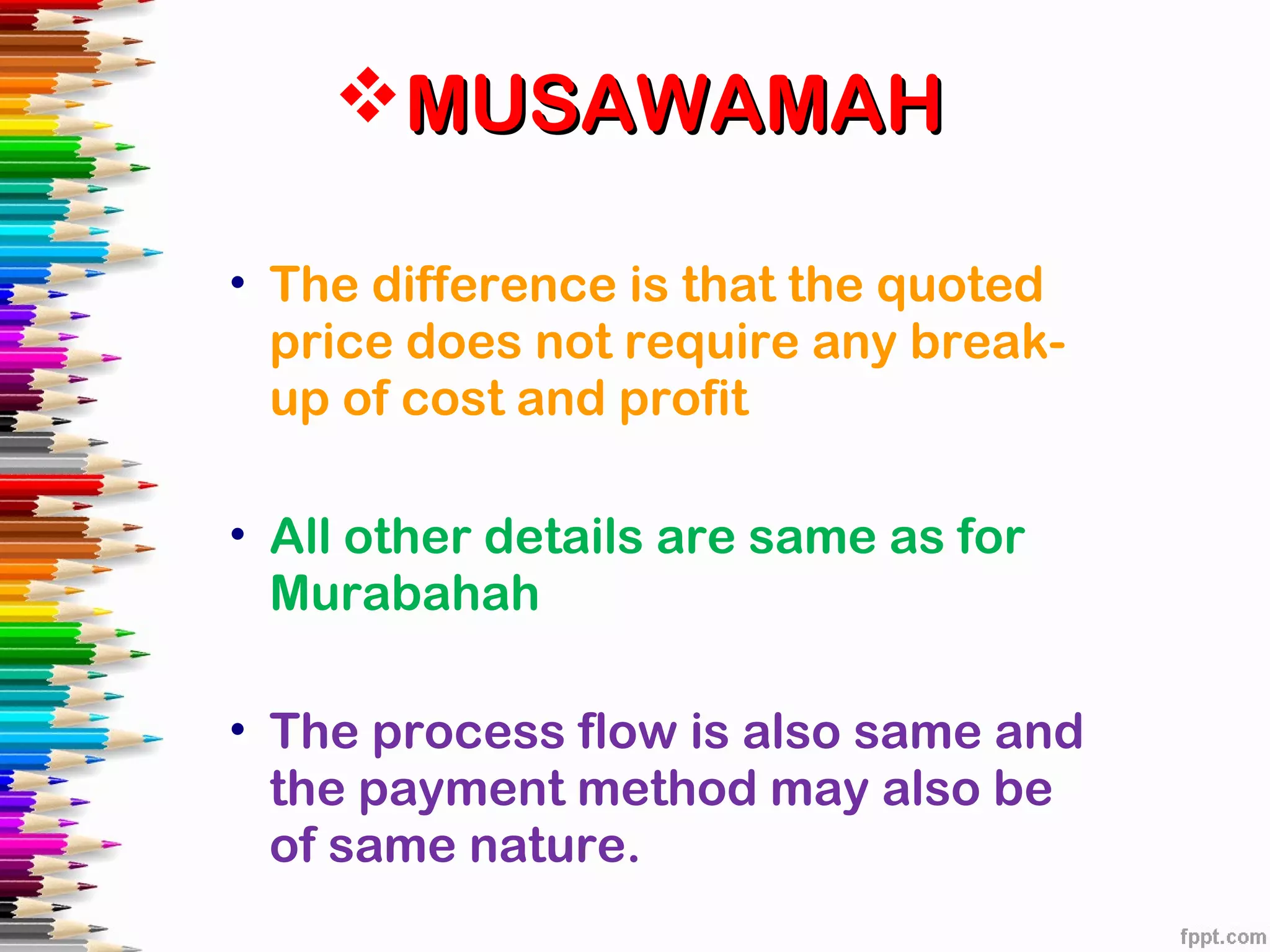 islamic modes of finance | PPT