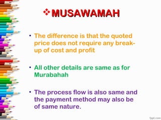 islamic modes of finance | PPT