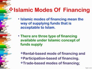 islamic modes of finance | PPT