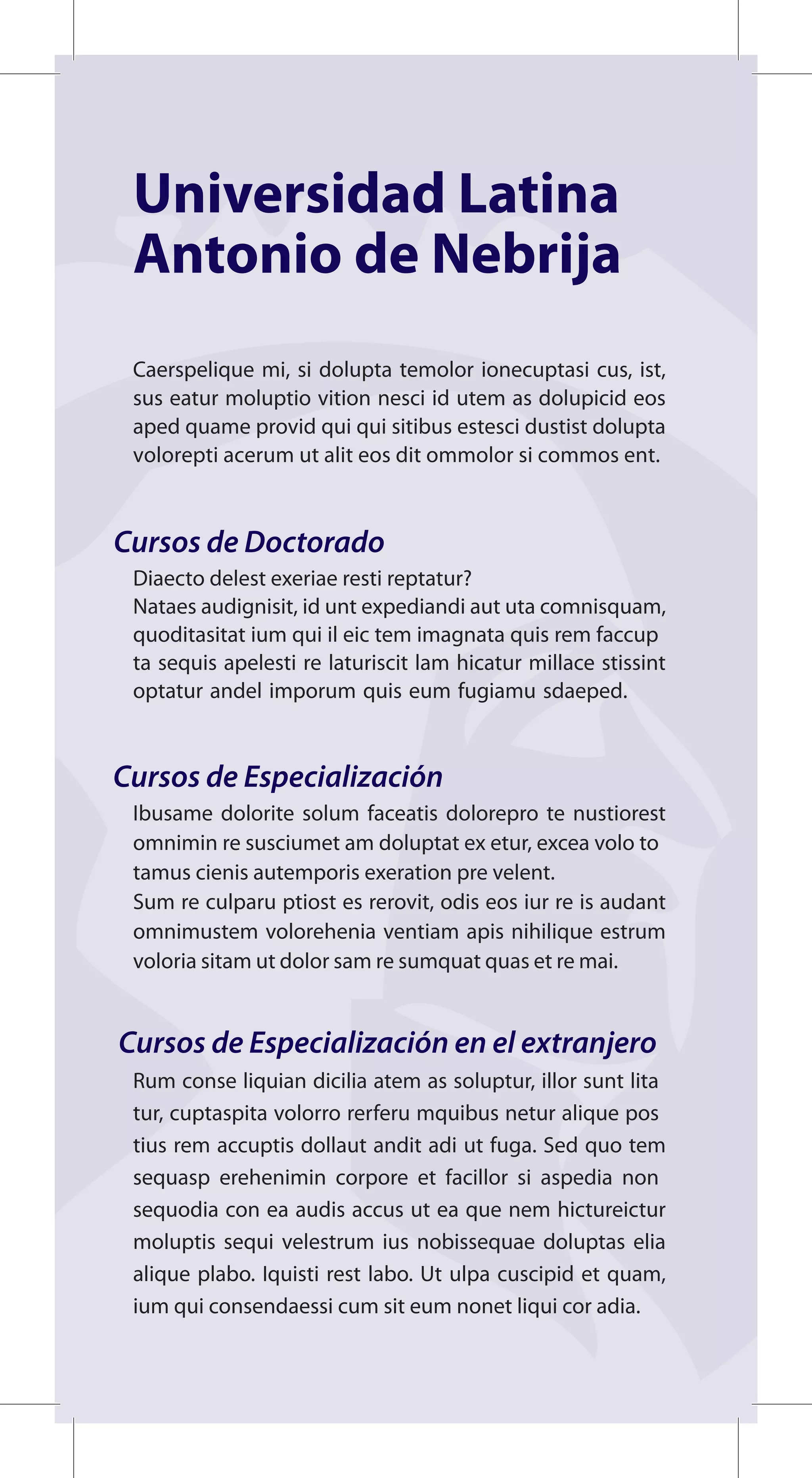 Folleto universidad | PDF
