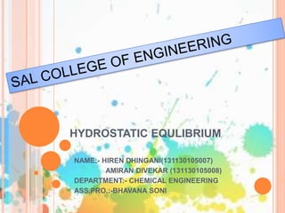 hydrostatic equilibrium | PPTX