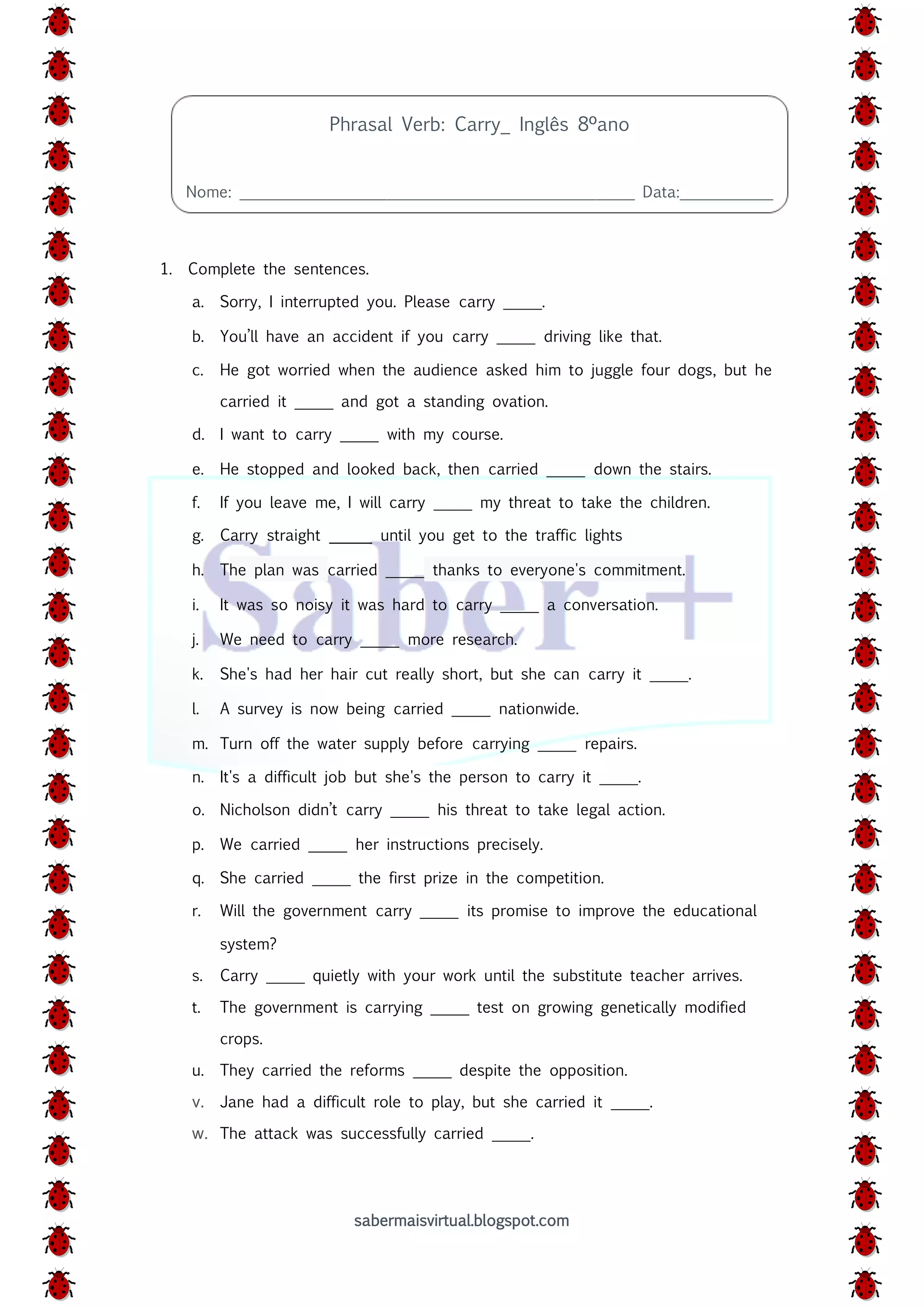 Learn phrasal verb "carry | PDF