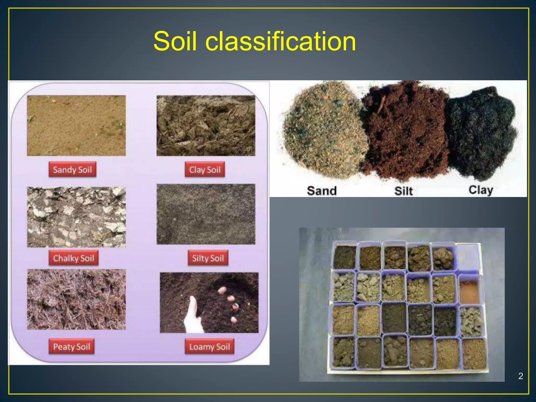 SOIL CLASSIFICATION AND CONSTRUCTION EQUIPMENTS | PPTX | Geology | Science