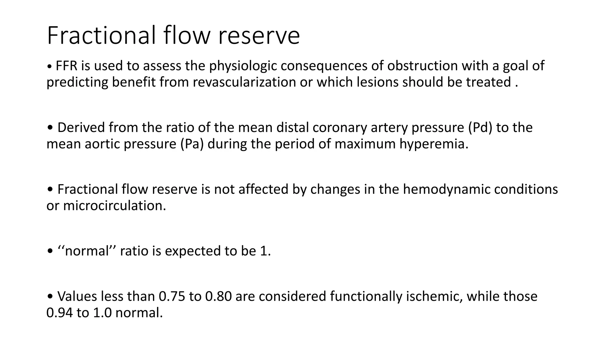 FFR(fractional flow reserve) | PPTX