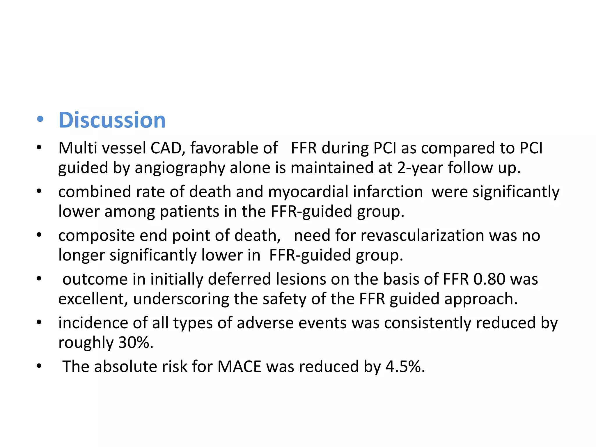 Ffr guided coronarY intervention | PPTX