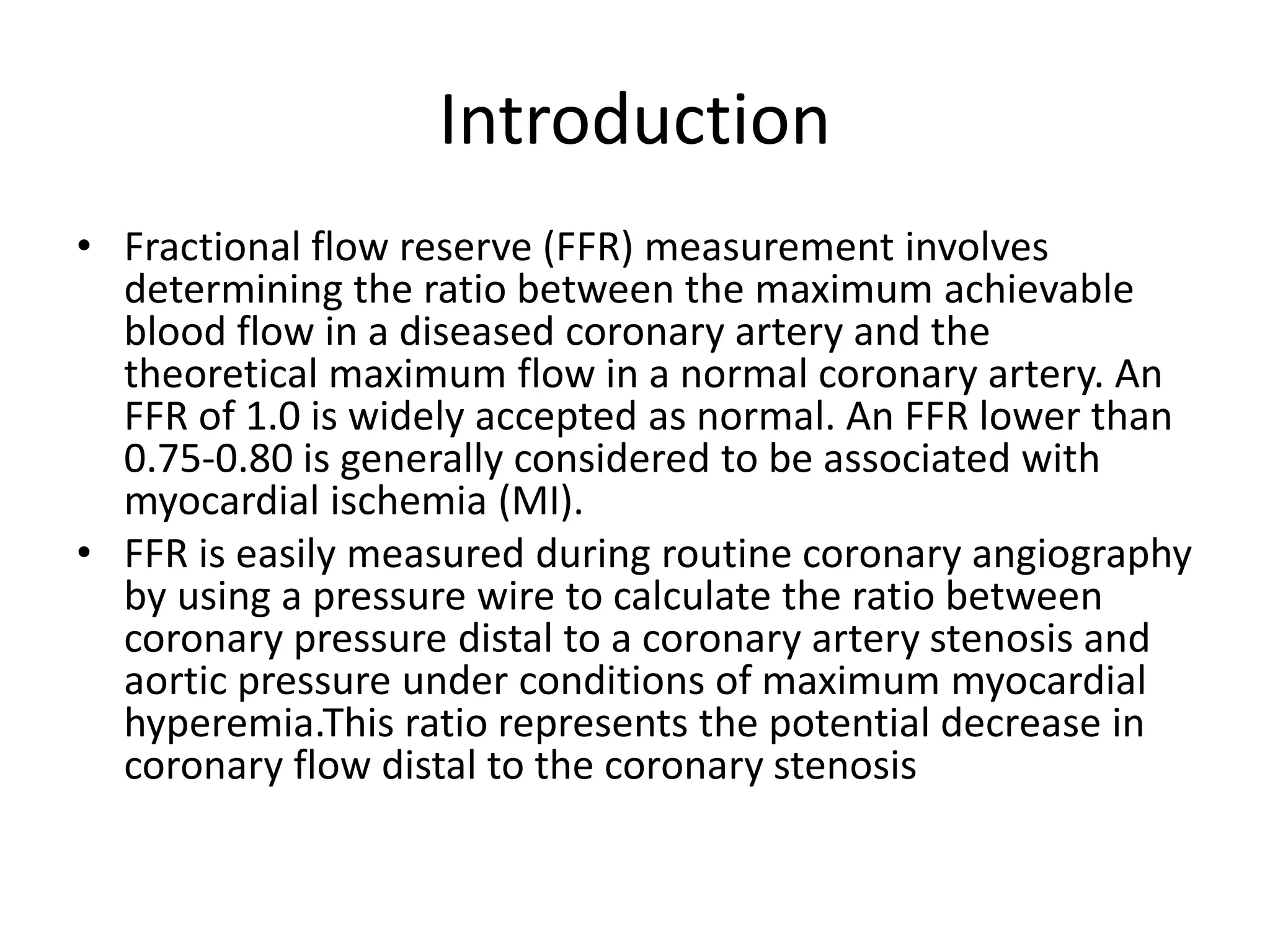 Ffr, raf, shunt calculation, pvr | PPTX