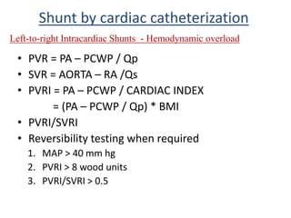 Ffr, raf, shunt calculation, pvr | PPTX
