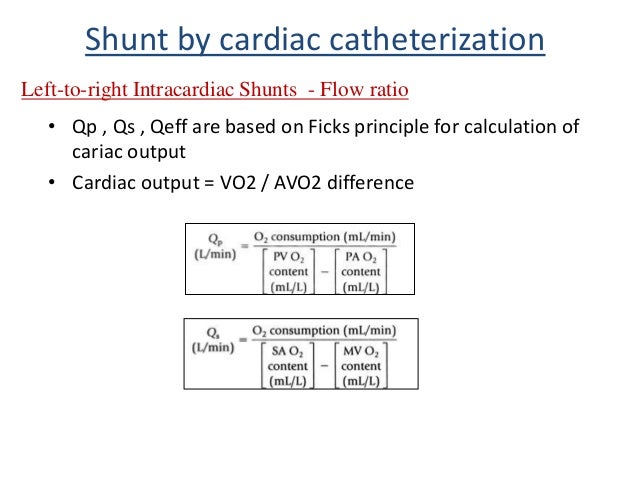 Ffr, raf, shunt calculation, pvr