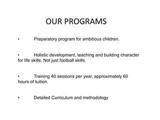 Foundation football 2019 program information | PPTX