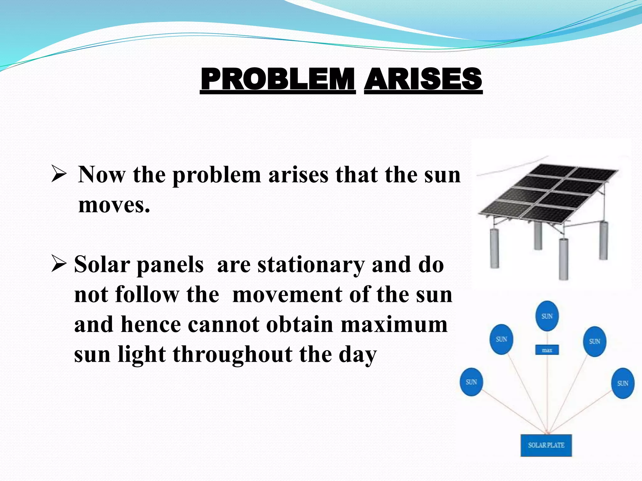 Sun trackin solar panel with auto dust cleaning system | PPTX