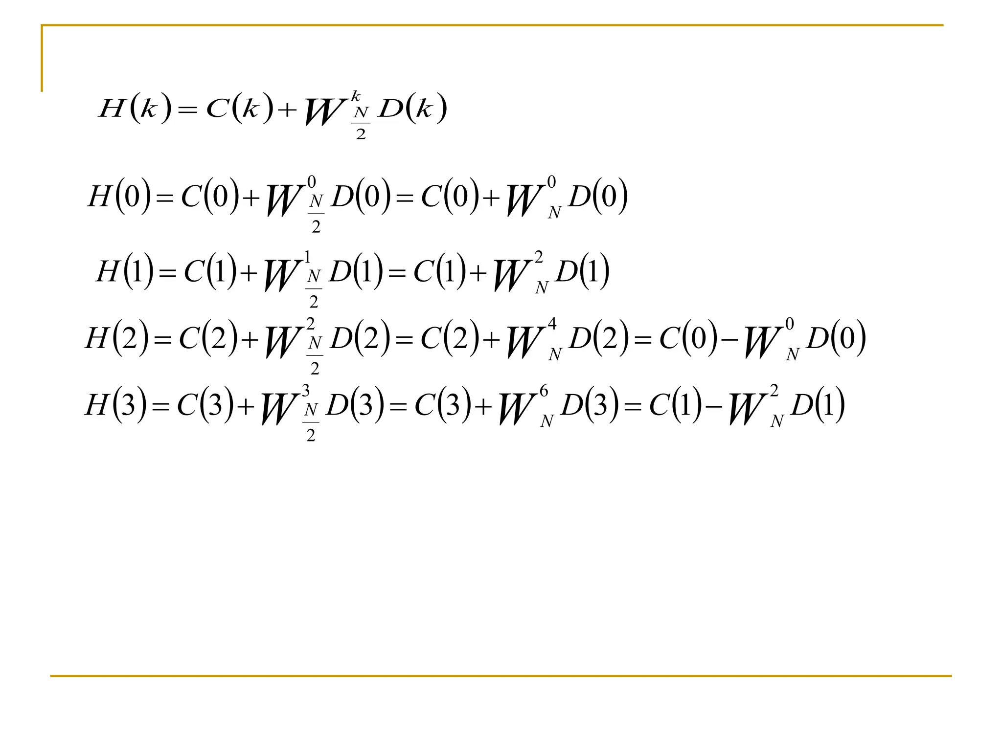 Fast Fourier Transforms, Butterfly structure, DIT, DIF | PPTX