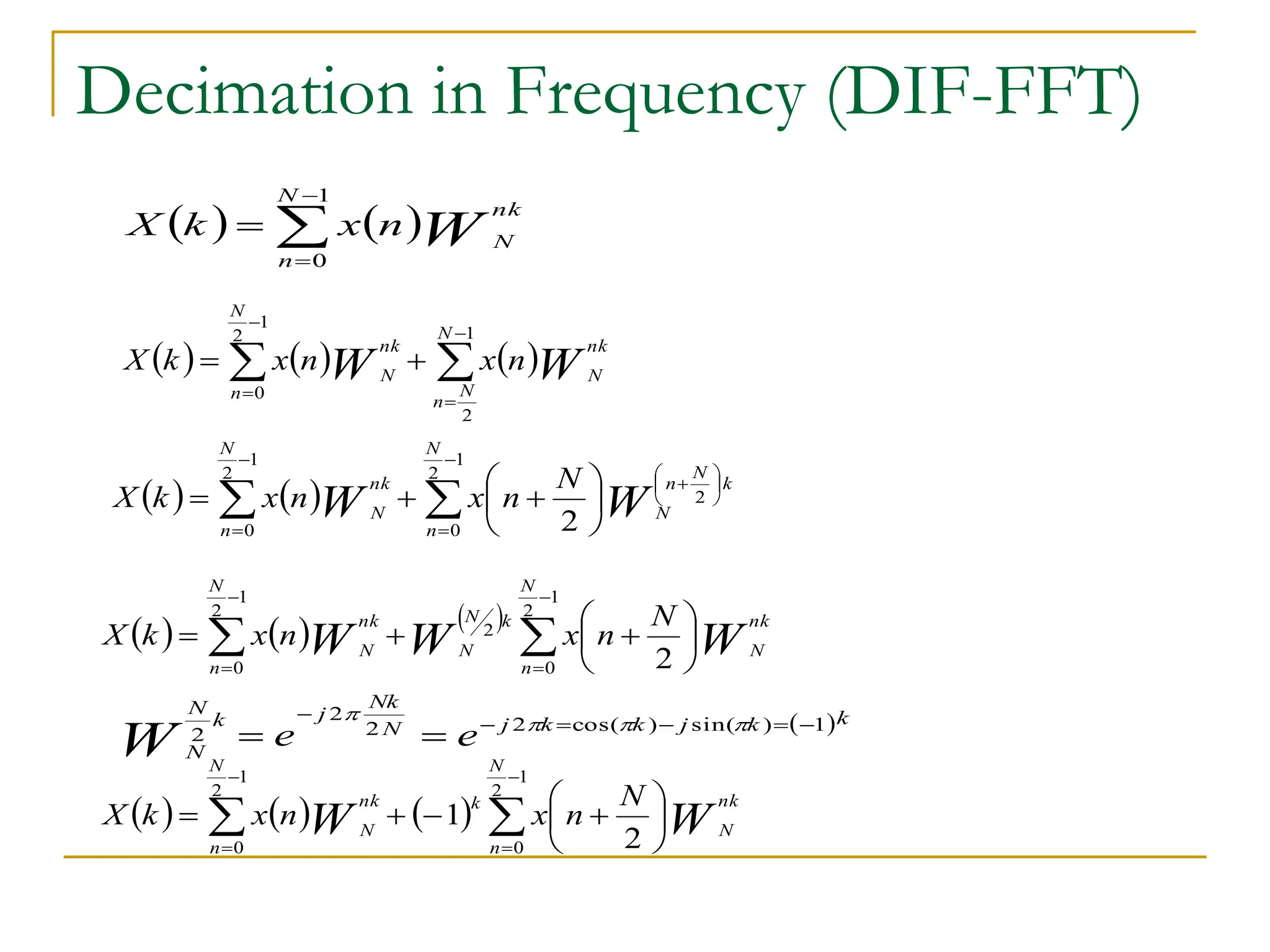 Fast Fourier Transforms, Butterfly structure, DIT, DIF | PPTX