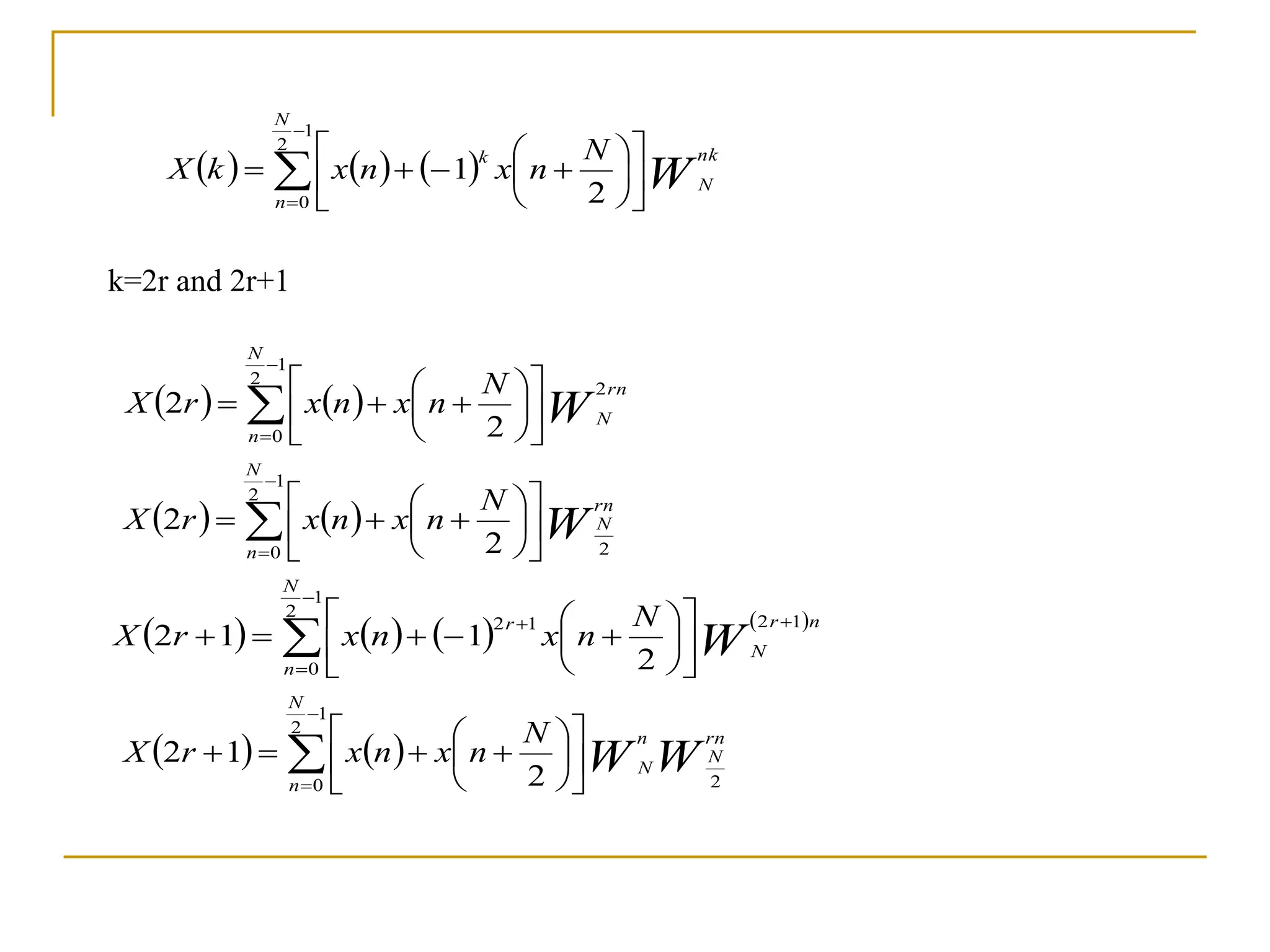 Fast Fourier Transforms, Butterfly structure, DIT, DIF | PPTX