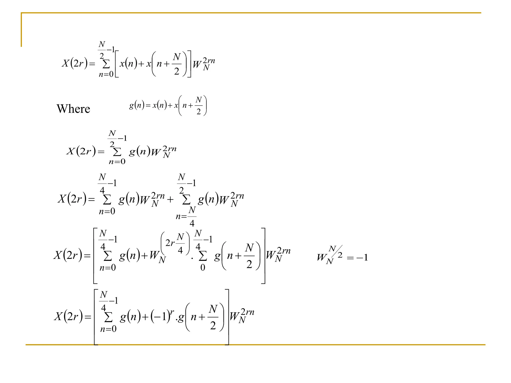 Fast Fourier Transforms, Butterfly structure, DIT, DIF | PPTX