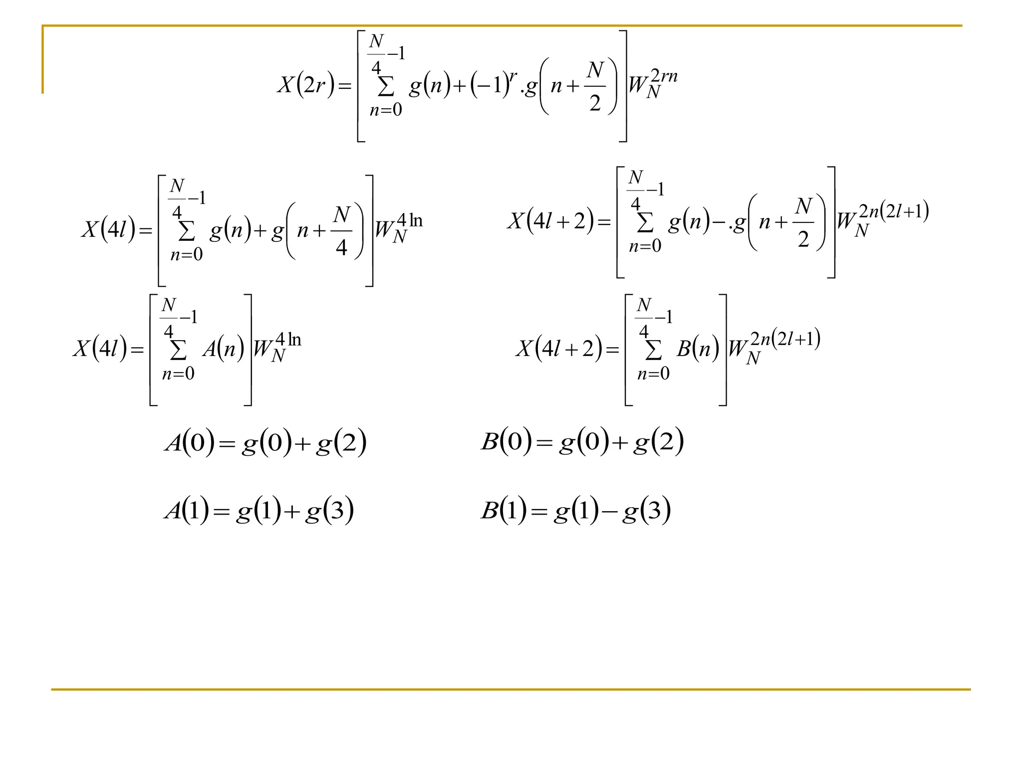 Fast Fourier Transforms, Butterfly structure, DIT, DIF | PPTX