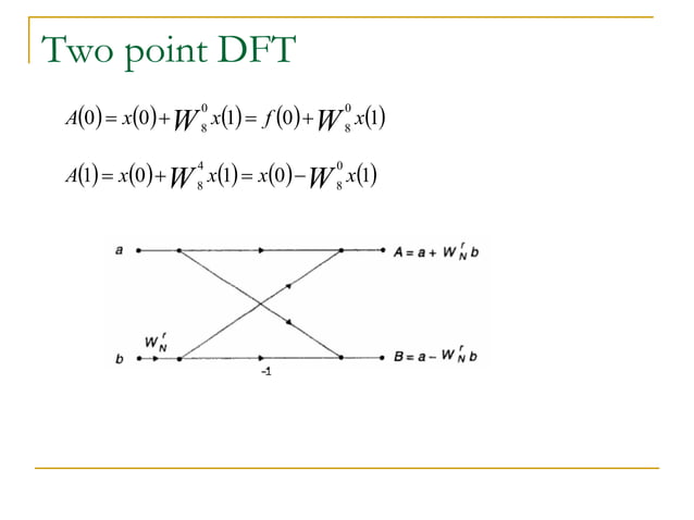 Fast Fourier Transforms, Butterfly structure, DIT, DIF | PPTX