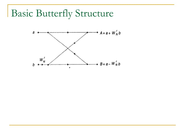 Fast Fourier Transforms, Butterfly structure, DIT, DIF | PPT