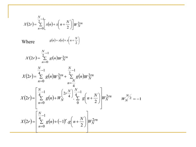 Fast Fourier Transforms, Butterfly structure, DIT, DIF | PPTX