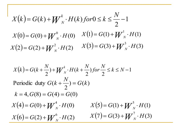 Fast Fourier Transforms, Butterfly structure, DIT, DIF | PPTX