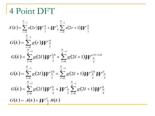 Fast Fourier Transforms, Butterfly structure, DIT, DIF | PPTX