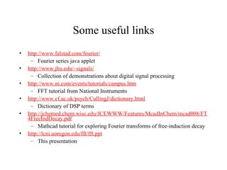fft.ppt MATHEMATICS FOR ENGINEERING | PPT