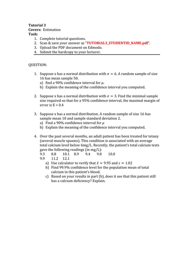 Fft2074 tutorial 3 | PDF