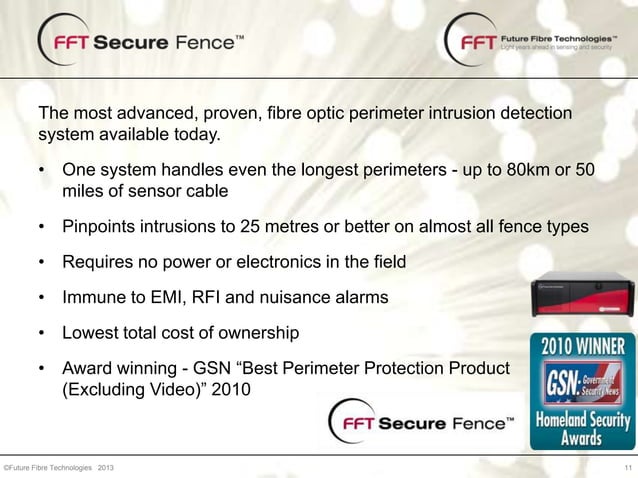 FFT fibre optic intrusion detection | PPTX | Telecommunications ...
