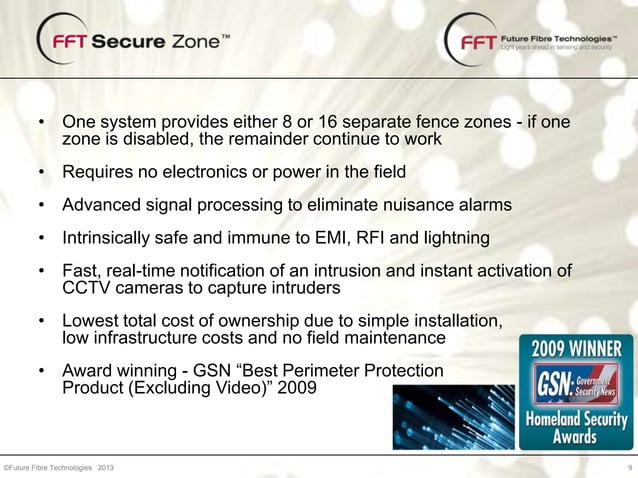 FFT fibre optic intrusion detection | PPTX | Telecommunications ...
