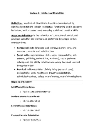 2.intellectual disabilities | DOCX | Brain and Nervous System Disorders ...