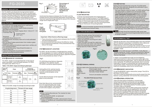 Glass break intrusion alert home security system manual | PDF