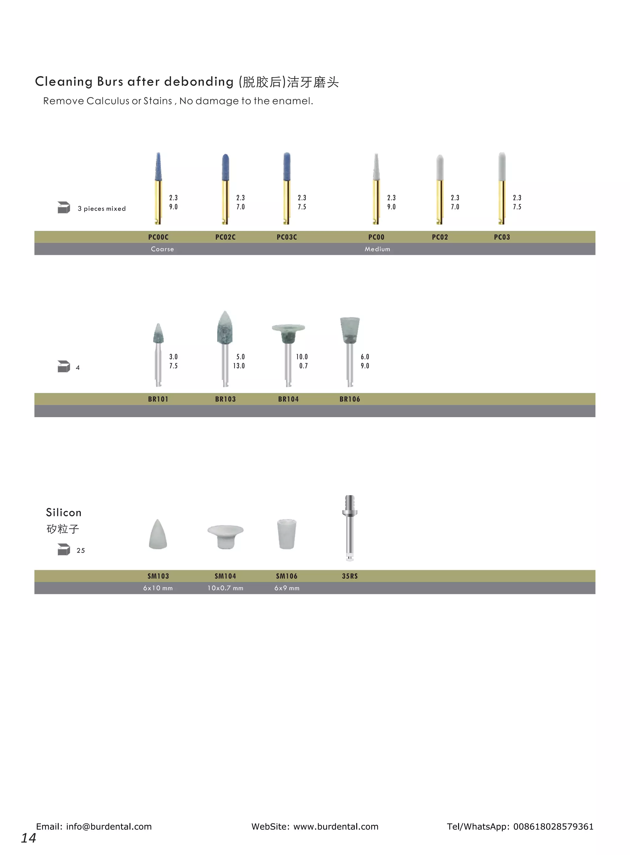 Cleaning Burs after Debonding and silicon polishers | Burdental.com