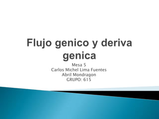 Flujo genético y deriva genética | PPT