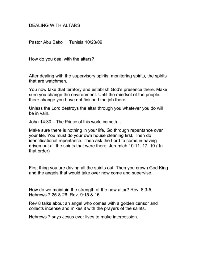 Teaching dealing with_altars | PDF