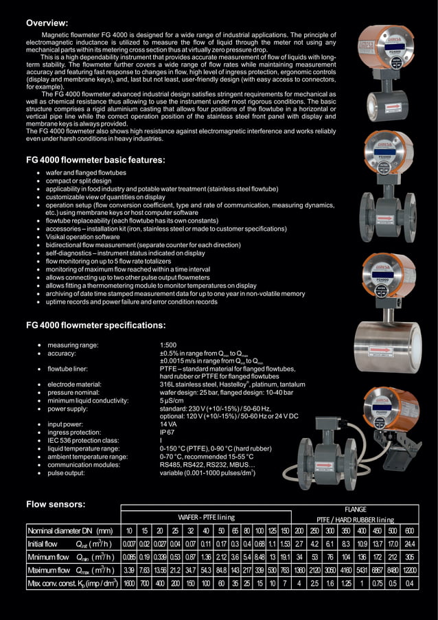 Fg4000 data sheet | PDF | Physics | Science
