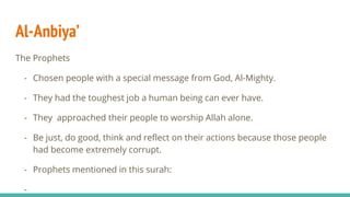 Names of Surah - Memorize Surah Sequence | PPTX