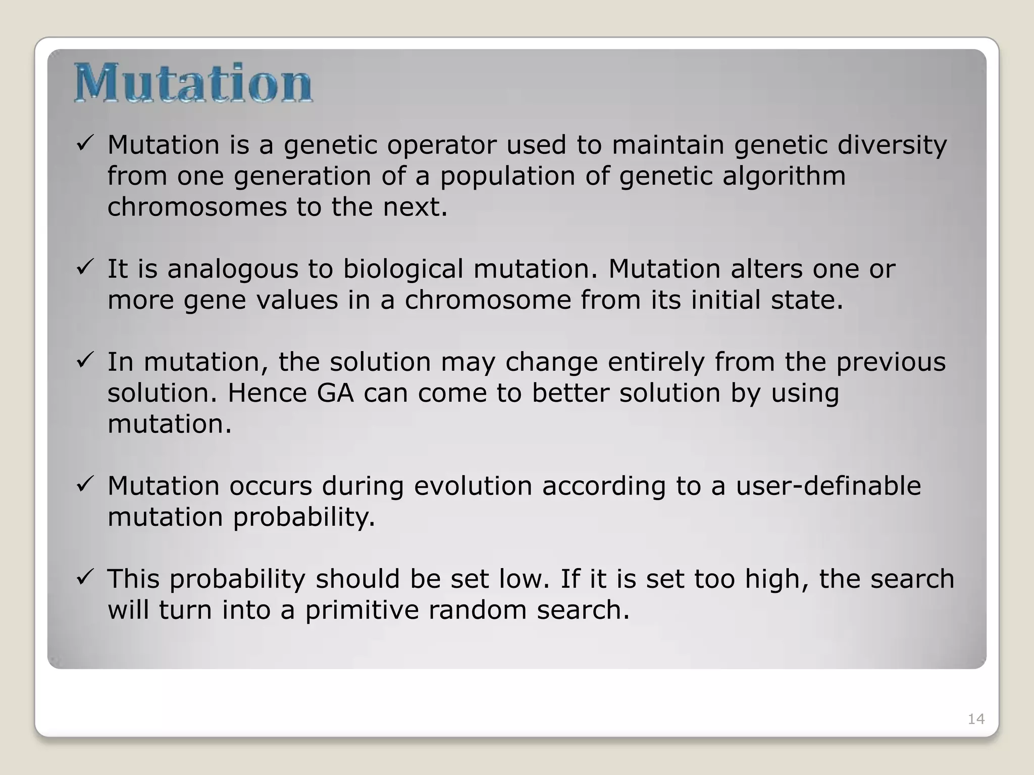 Fuzzy Genetic Algorithm | PPTX