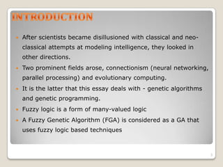 Fuzzy Genetic Algorithm | PPTX