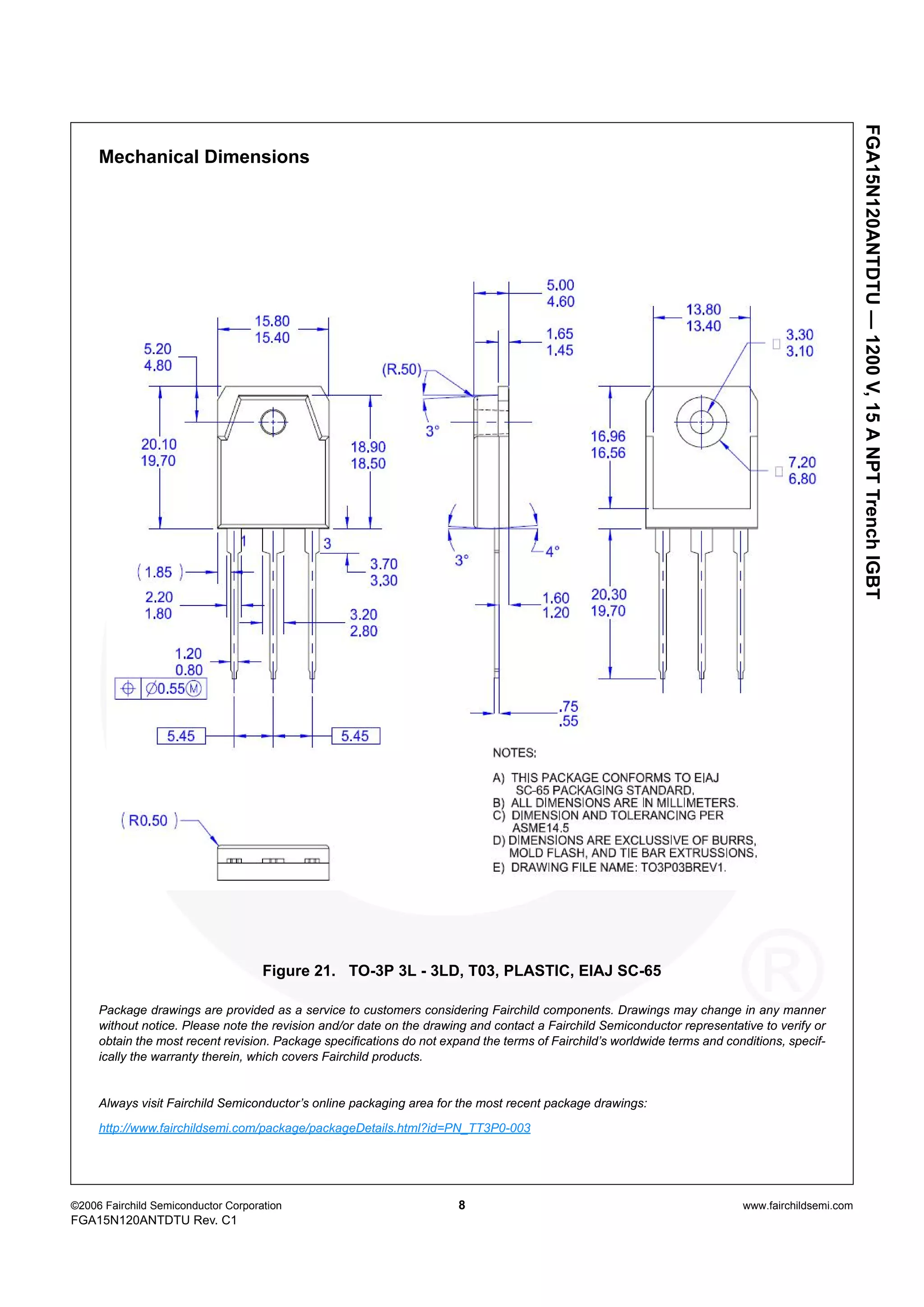 Original IGBT Transistor FGA15N120ANTDTU 1200V 24A TO-3P New ON ...