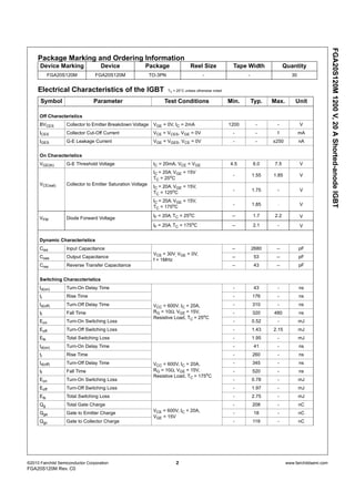 Original IGBT FGA20S120M FGA20S 20S120 20A 1200V TO-3P New | PDF