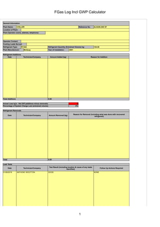 F gas logbook Mitie | PDF