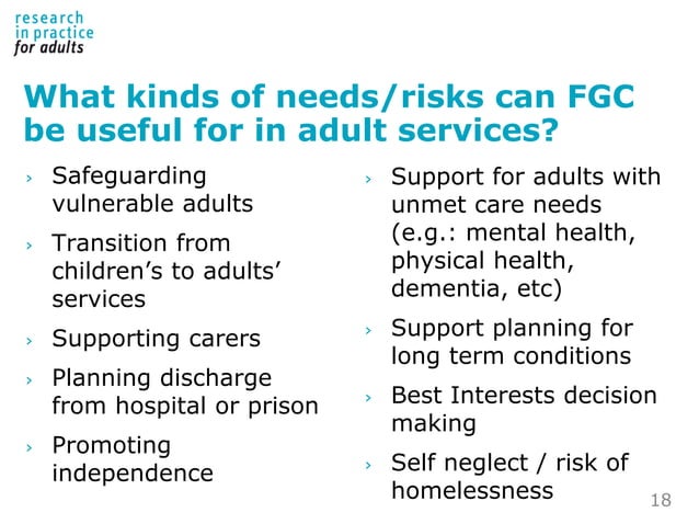 Family group conferencing with adults | PPTX | Daycare and Pre-School ...