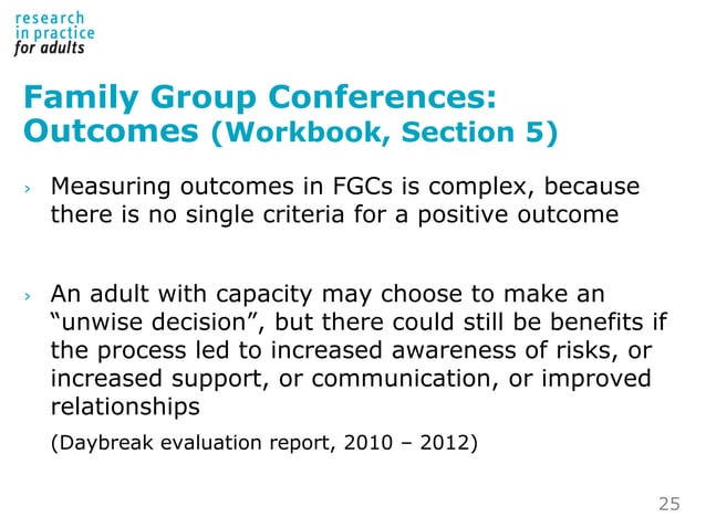 Family group conferencing with adults | PPTX | Daycare and Pre-School ...