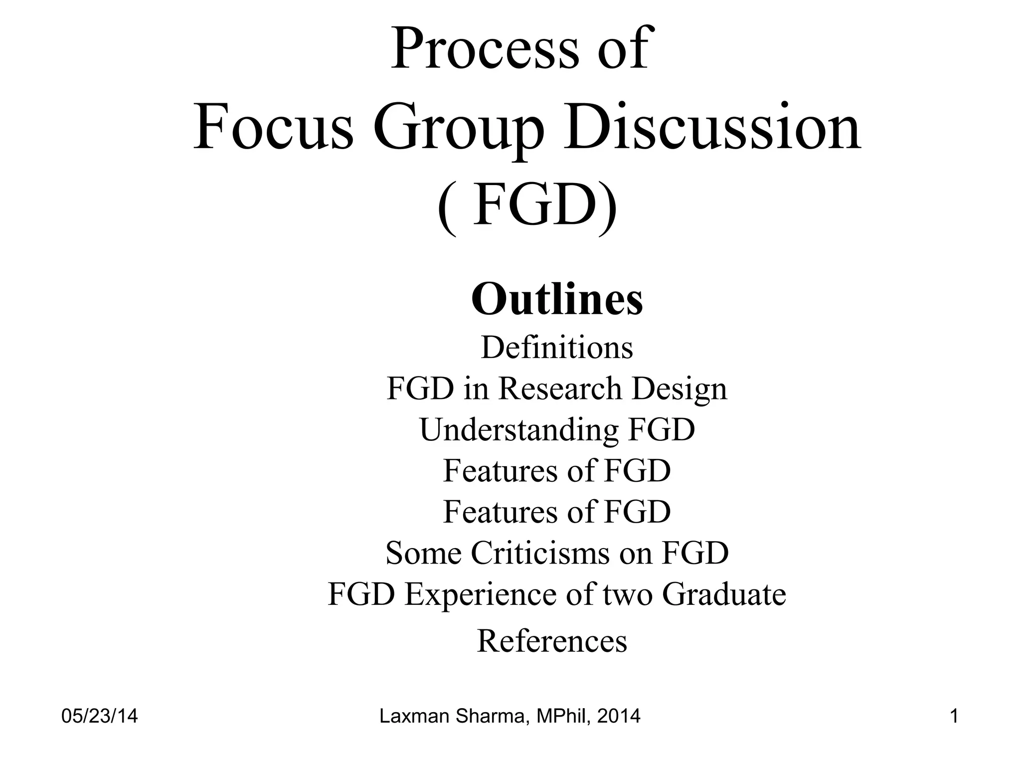 Process of FGD | PPT