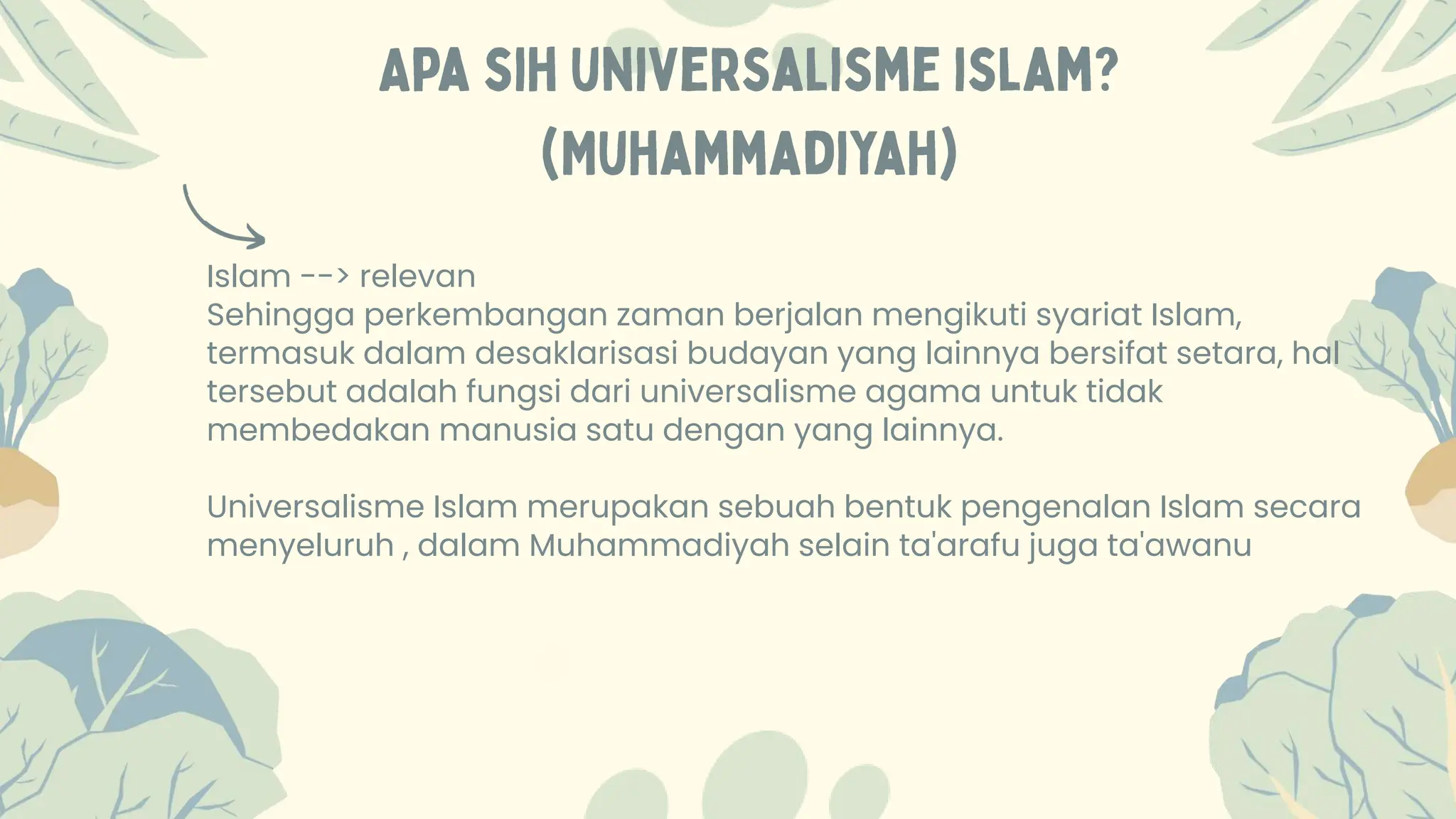 Universalisme islam dan gerakan internasional muhammadiyah | PPTX